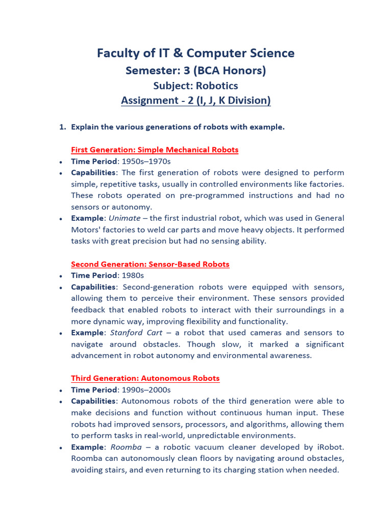 Robotics Assignment - 2 Solution | PDF | Electric Motor | Servomechanism