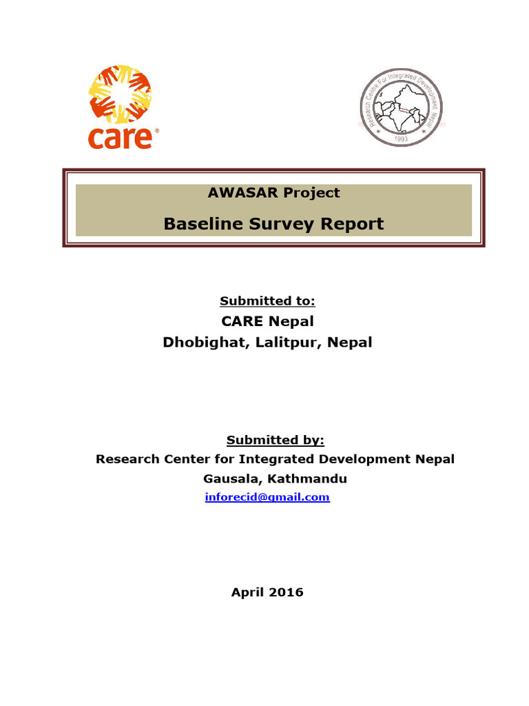 AWASAR Baseline Final Report 31 May | PDF | Survey Methodology ...