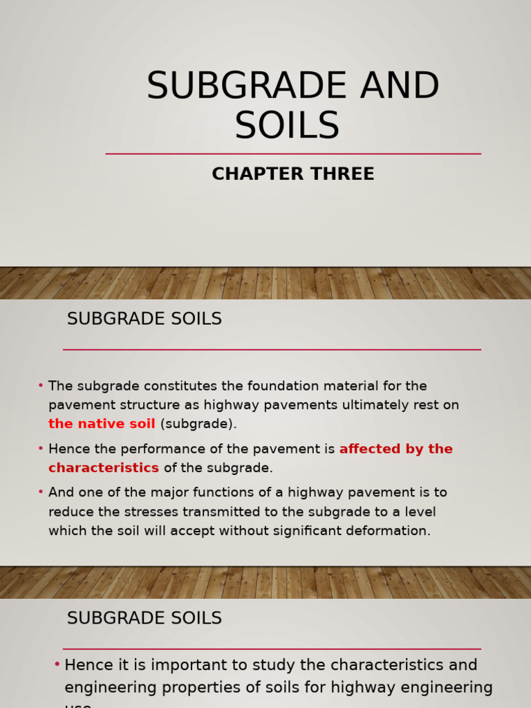 Chapter 3 SUBGRADE SOILS Updated | PDF | Applied And Interdisciplinary ...