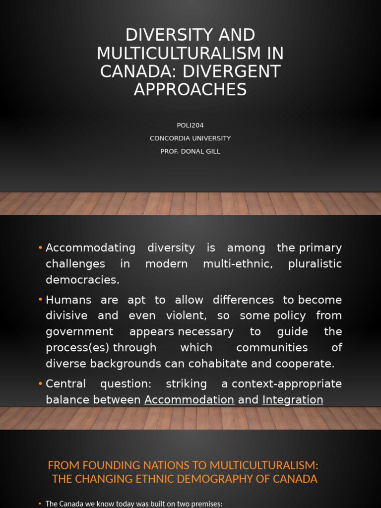Diversity and Multiculturalism in Canada | PDF | Multiculturalism ...