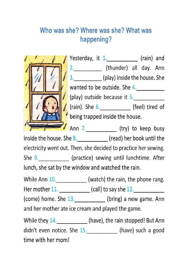 Past Continuous. Reading.2nd.2025 | PDF