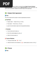 English Grammar Cheat Sheet | PDF | Verb | Semantics