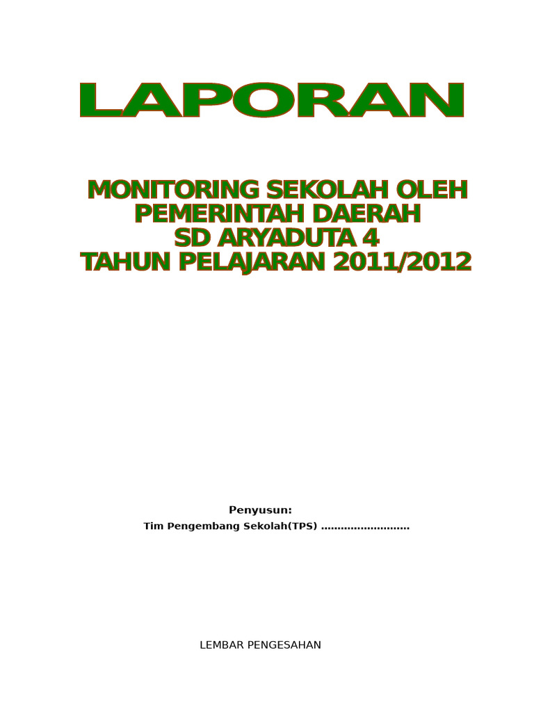 06 - Contoh Lap MSPD SD 4, S Isi | PDF