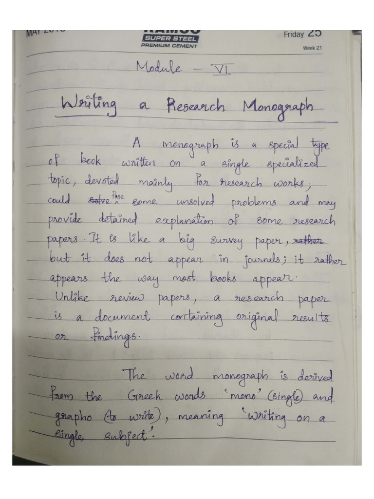 Writing A Research Monograph | PDF