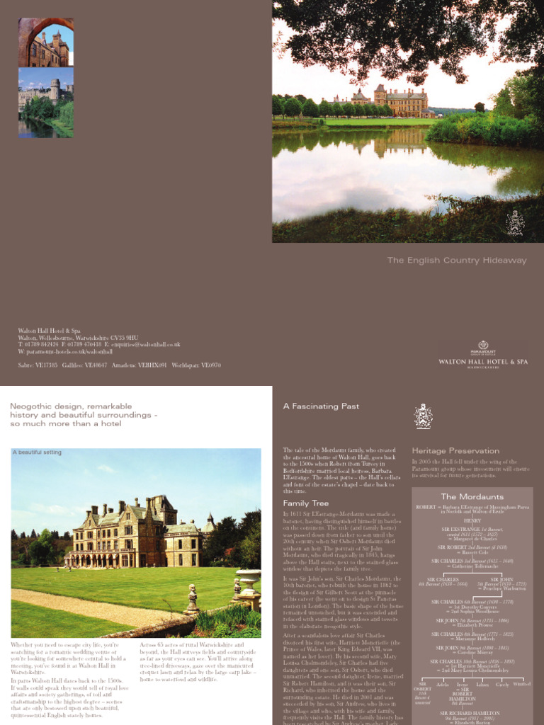 Walton Hall Brochure | PDF | Restaurants | Wedding