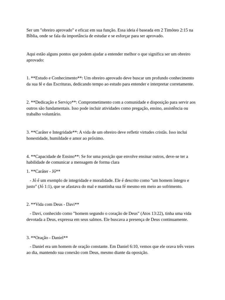 Como Ser um Obreiro Aprovado | PDF | Bíblia | Gênesis (livro)