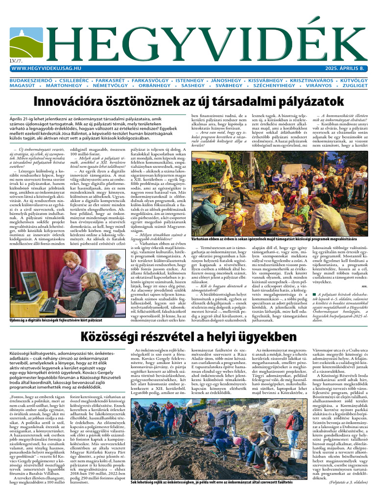 Hegyvidek 2025 07 04 08 Closed | PDF