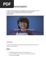 CSEC English A - Oral Presentation Notes Part 1 | PDF | Public Speaking ...