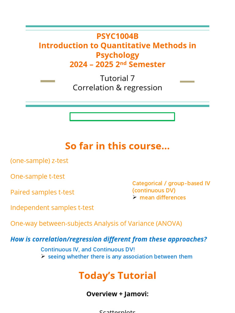 1004B Tutorial 7 Slides (With Answers) - 1 | PDF | Errors And Residuals | Multivariate Statistics