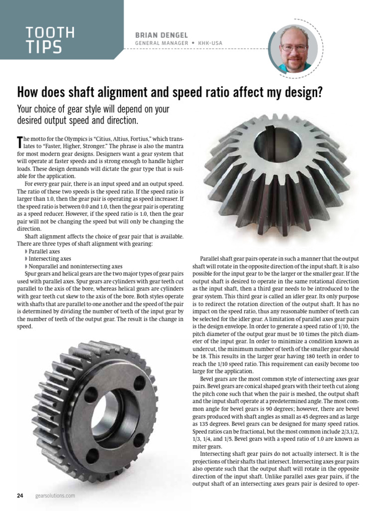 Impact of Shaft Alignment on Gear Design | PDF | Gear | Mechanical ...