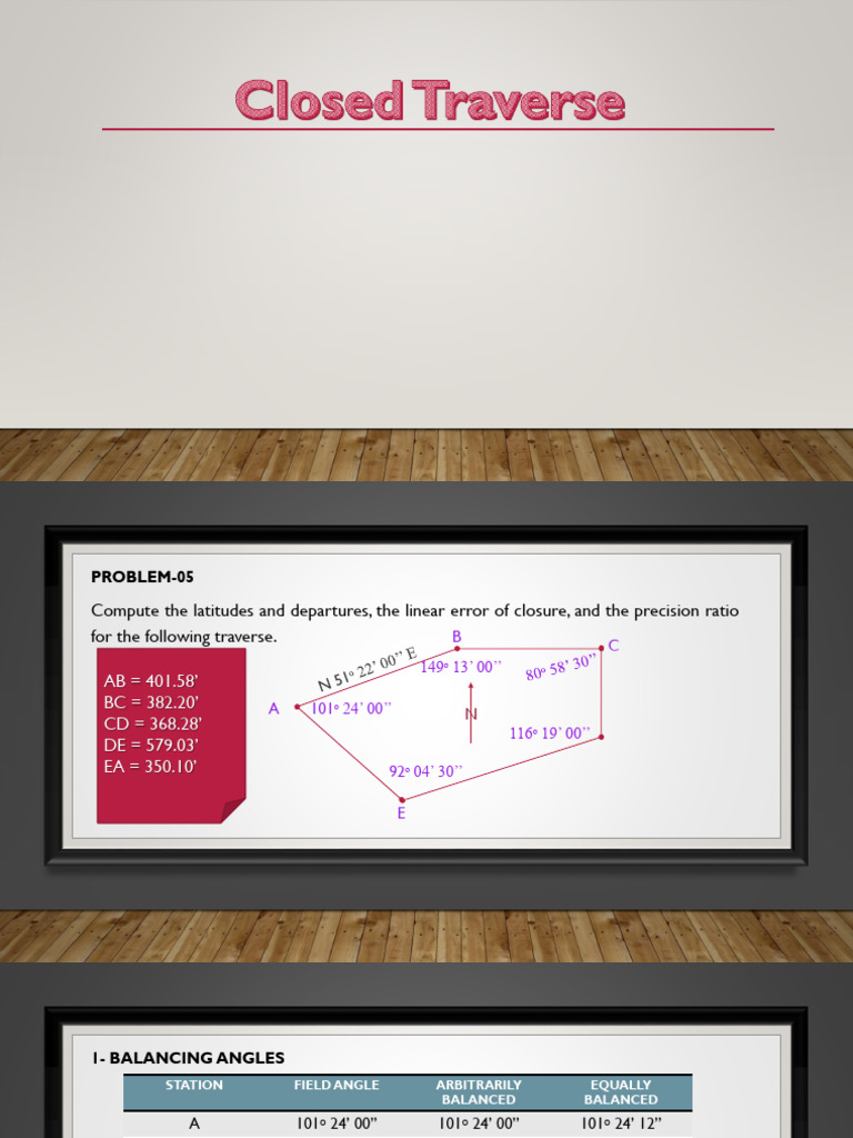 Closed Traverse | PDF | Cartesian Coordinate System | Analytic Geometry