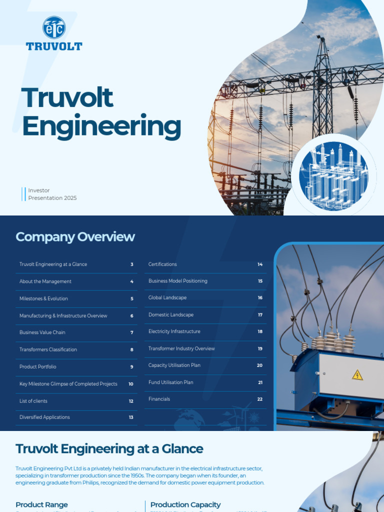 Truvolt Investor Presentation | PDF | Transformer | Electric Power ...
