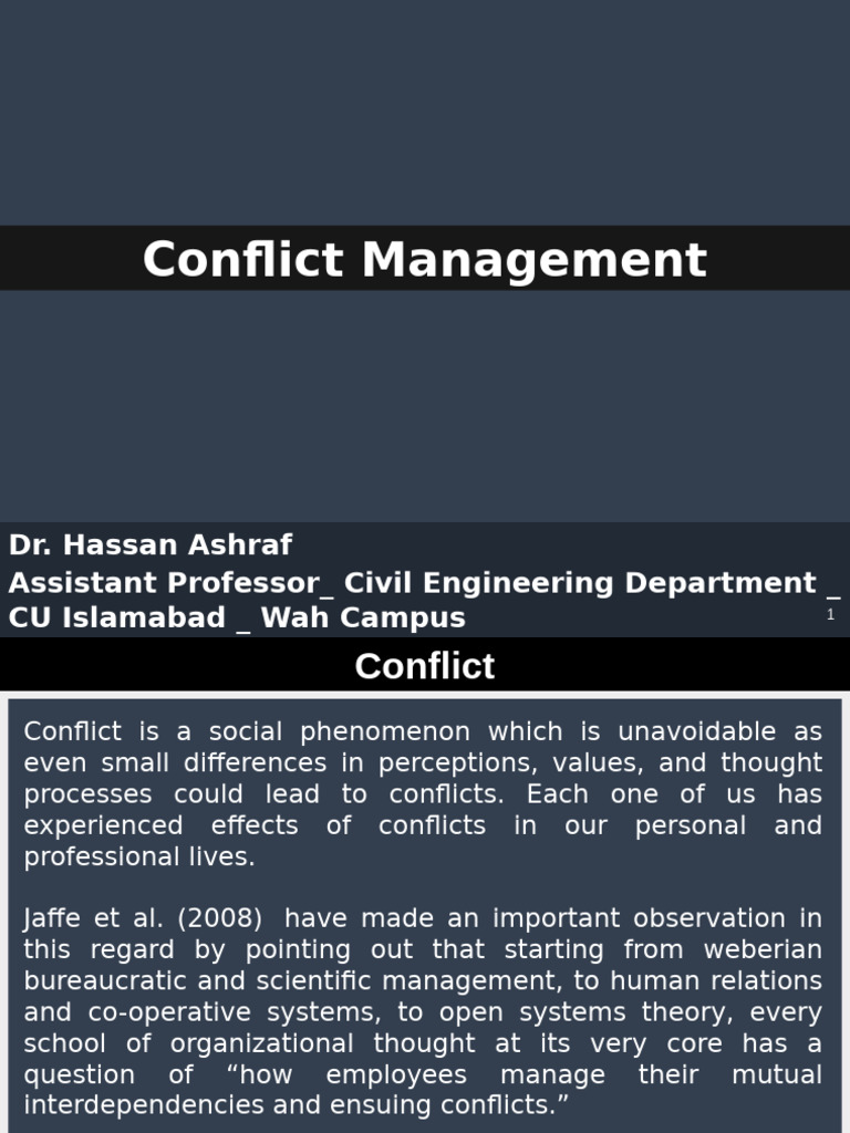 Understanding Organizational Conflict | PDF | Psychology | Social ...