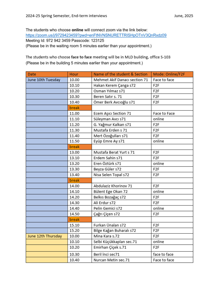 Interviews Scheduler | PDF