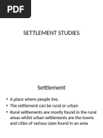 Types and Patterns of Settlement | PDF | Rural Area