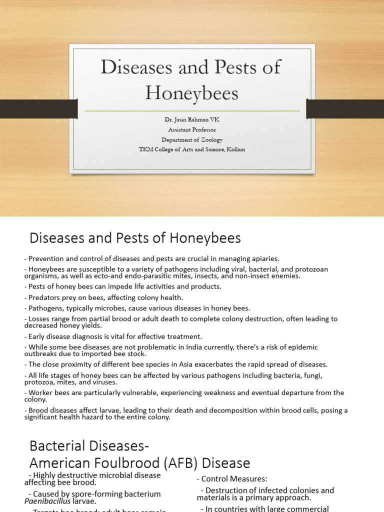 Honey Bee Diseases and Pest Management | PDF | Honey Bee | Bees