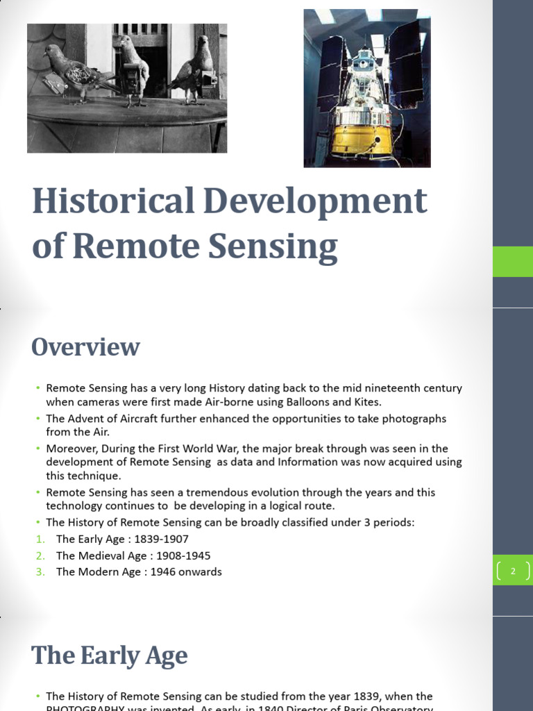 Evolution of Remote Sensing History | PDF | Aerial Photography | Satellite