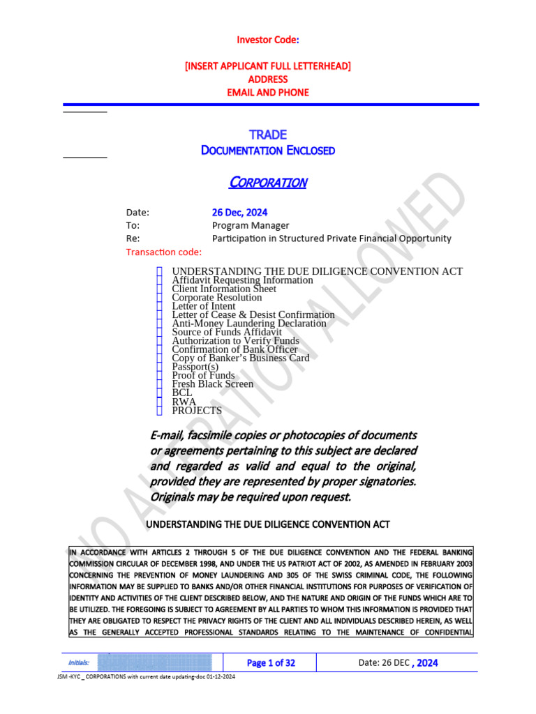 Aml-Kyc - Corporations v13 2024 | PDF | Non Disclosure Agreement ...