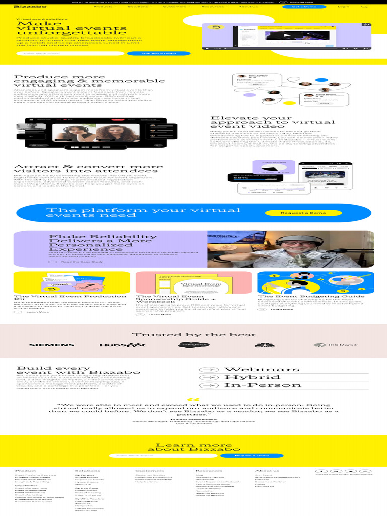 Bizzabo - Virtual Events | PDF