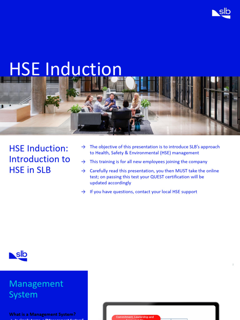 HSE Induction Level 01 Ver04uli | PDF | First Aid | Risk