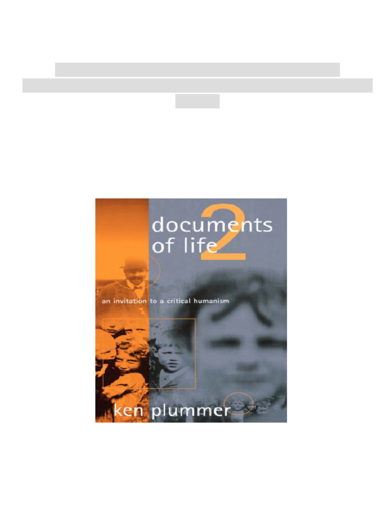 Documents of Life 2 An Invitation To A Critical Humanism 2nd Edition DR Ken Plummer PDF Download ...