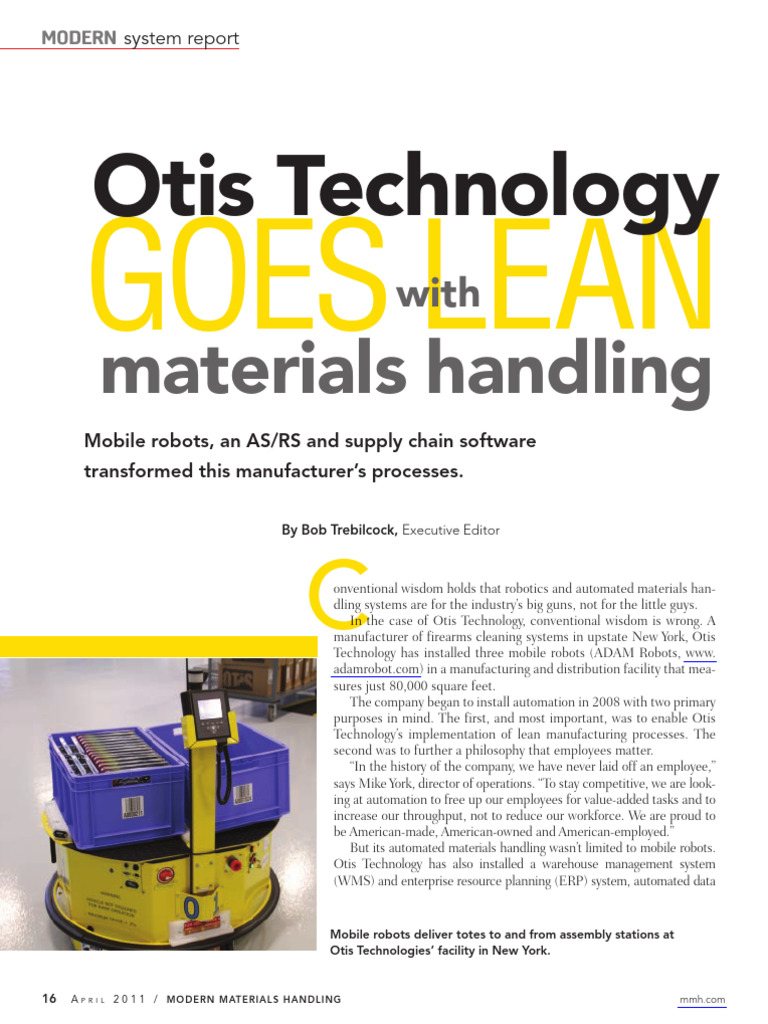Otis Technology's Lean Automation Success | PDF | Business | Production ...