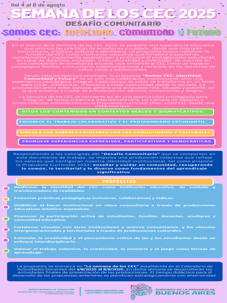 Semana de Los Cec 2025 | PDF | Enseñando | Ritmo
