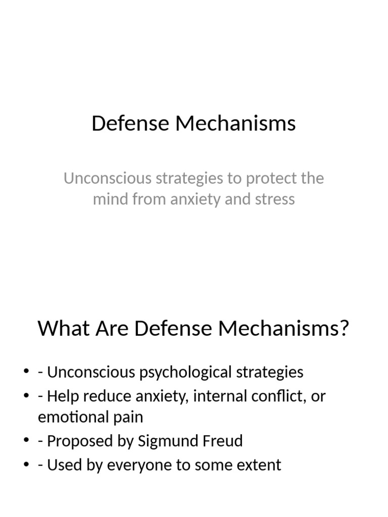 Defense Mechanisms Presentation | PDF