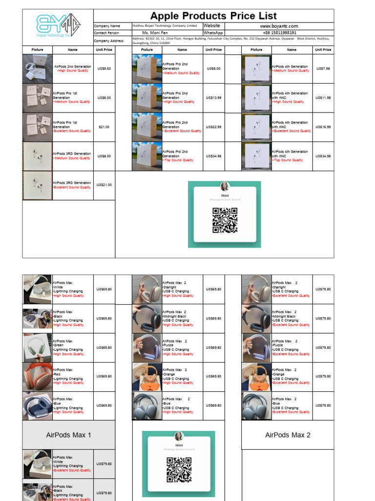 Apple Products Price List 2023 | PDF | Apple Inc. | I Phone