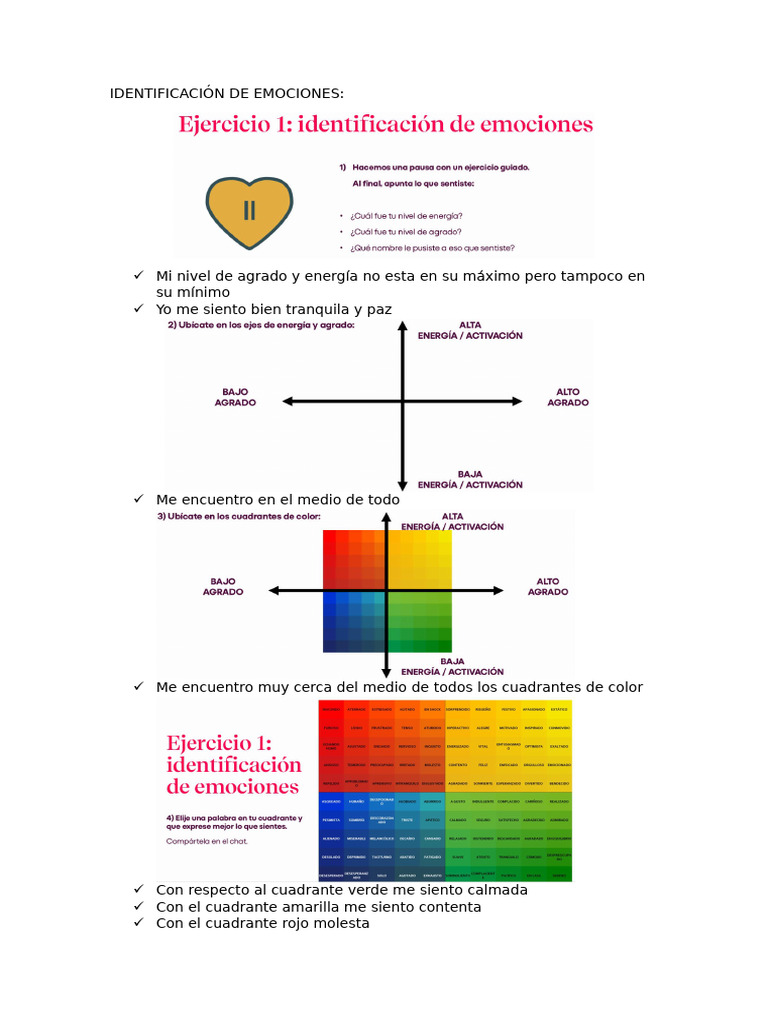 Identificación y Expresión de Emociones | PDF