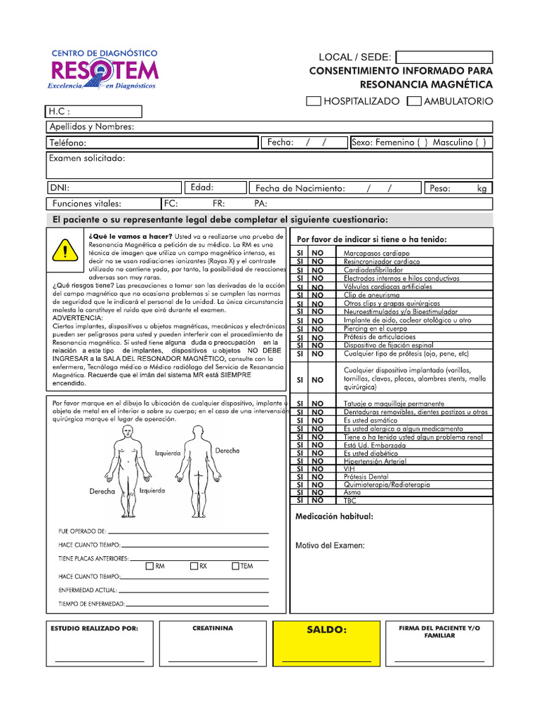 Ficha Ultima RM - Resotem | PDF