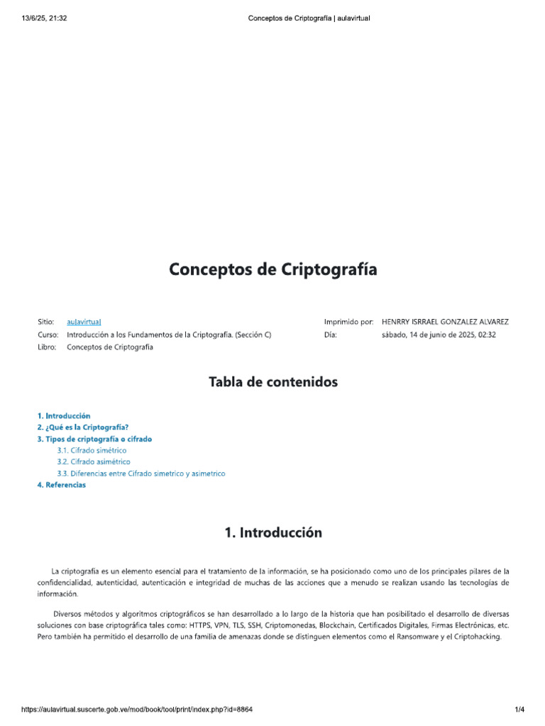 Conceptos de Criptografía | PDF
