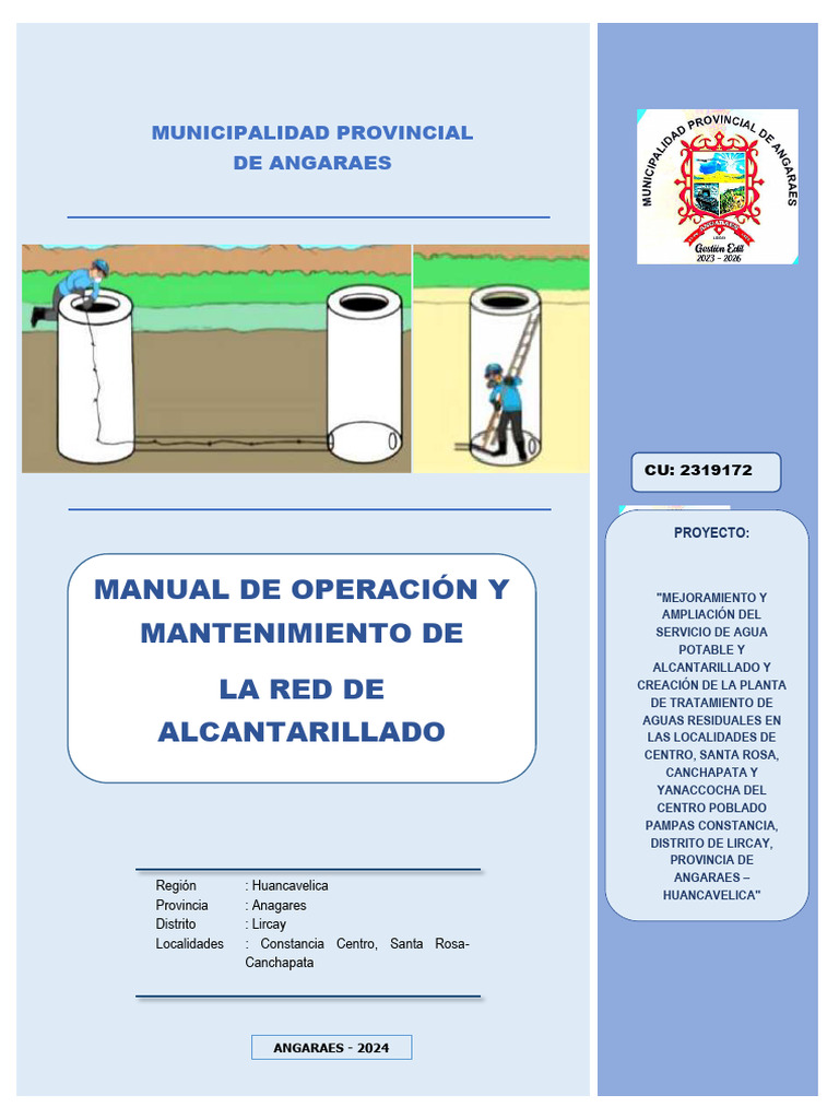 18.3.manual de O&m de Alcantarillado | PDF | Alcantarillado | Agua
