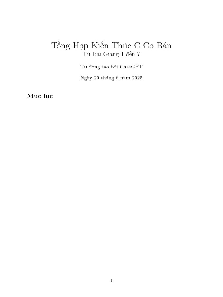 Tong Hop C Coban | PDF