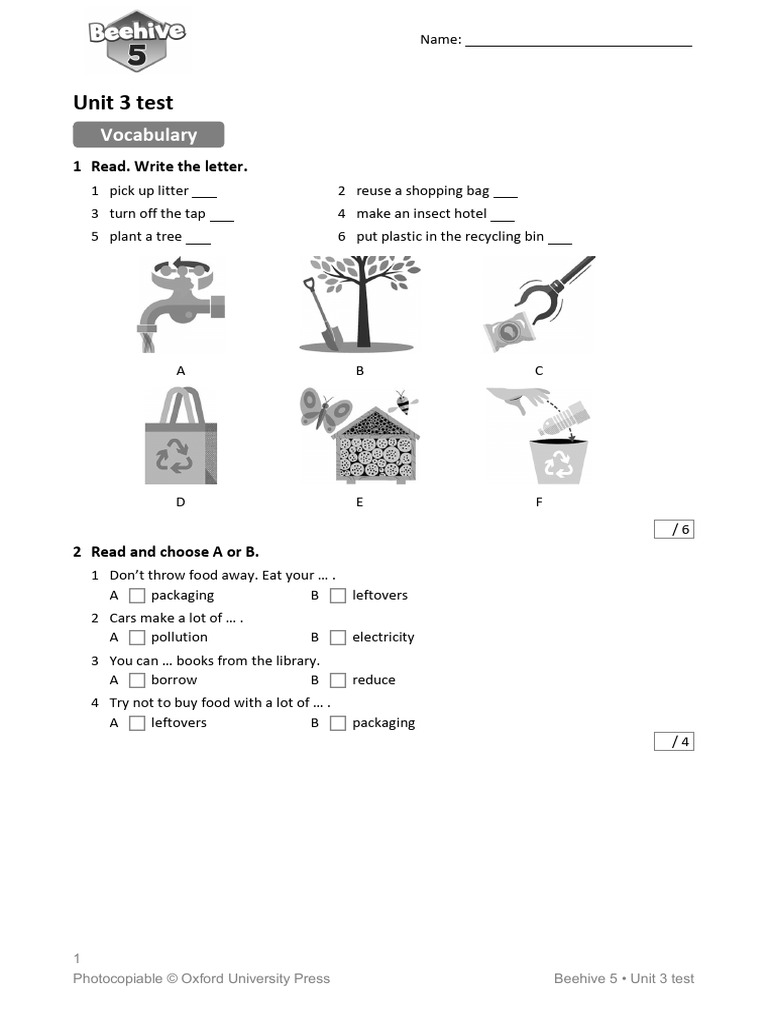 Beehive 5 Unit 3 Test Overview | PDF | Renewable Energy | Sustainable ...