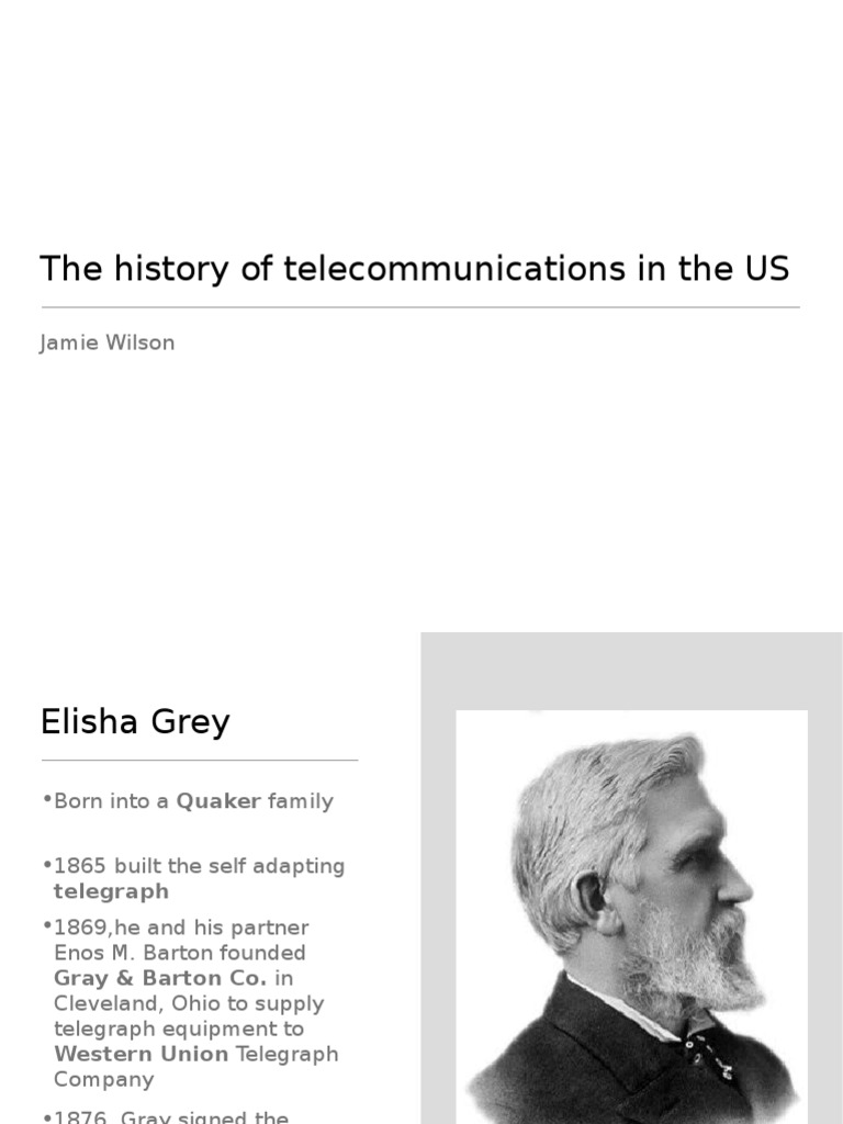 The History of Telecommunications in The US: Jamie Wilson | PDF ...