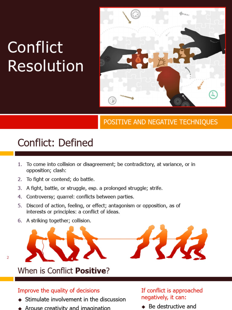 Conflict Resolution Techniques Guide | PDF | Conflict Resolution ...