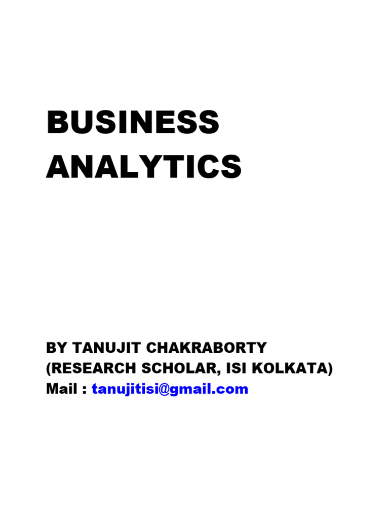 Business Analytics | PDF