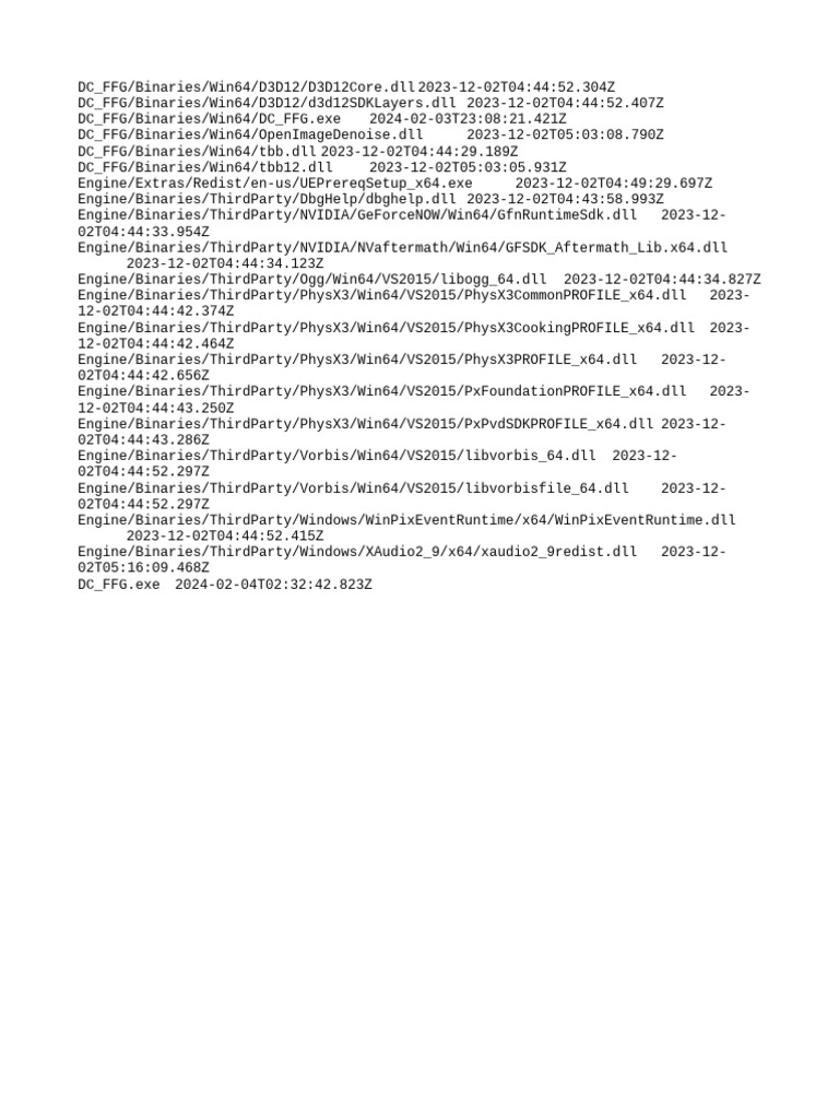 Manifest_NonUFSFiles_Win64 | PDF