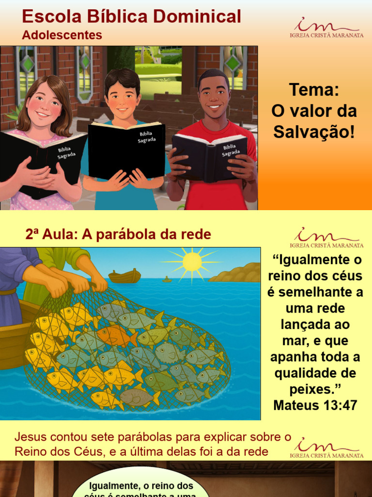 2a Aula_Slides_ADO_O Valor Da Salvacao_A Parabola Da Rede_Julho 2025.Pptx | PDF | Jesus | O ...
