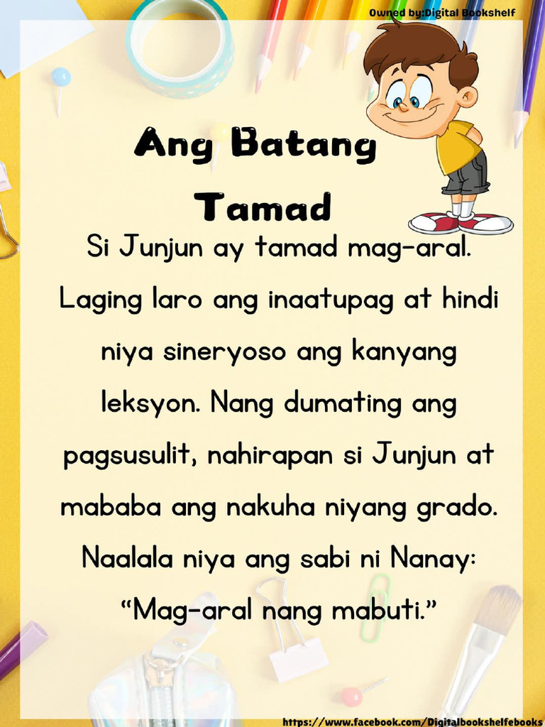 Maikling Kwento - Ang Batang Tamad | PDF