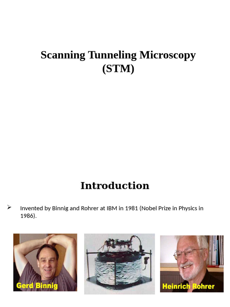 Scanning Tunneling Microscopy Overview | PDF | Scanning Tunneling ...