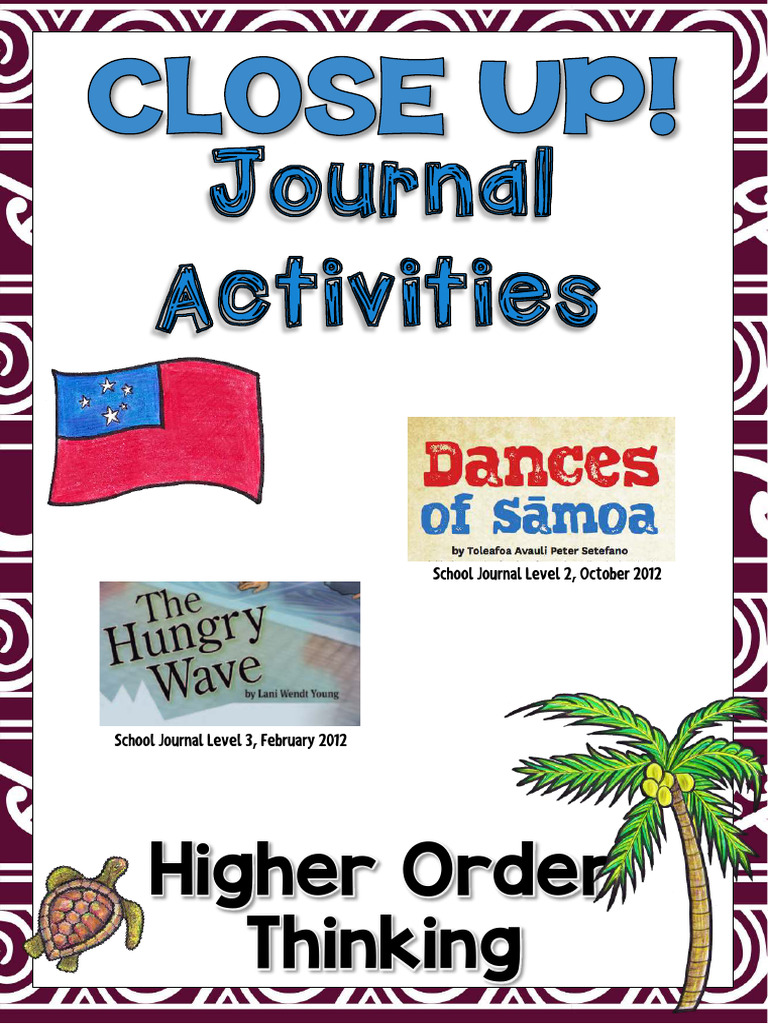 FREESamoa Reading Comprehension Journal Activities Pacific Islands ...