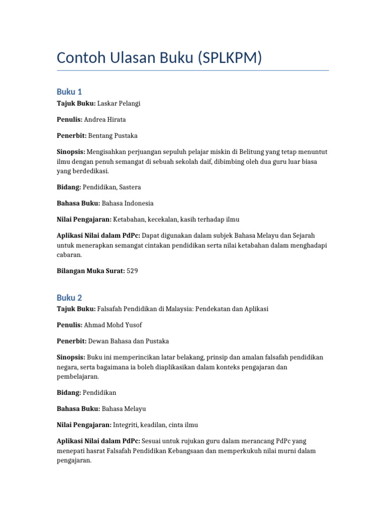 Ulasan Buku SPLKPM 2025 | PDF