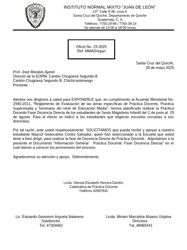 Solicitud Director | PDF