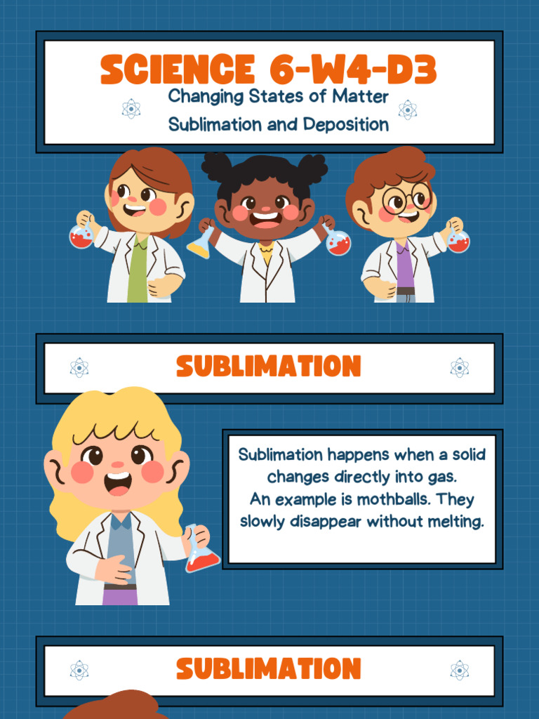 SCIENCE Sublimation and Deposition | PDF