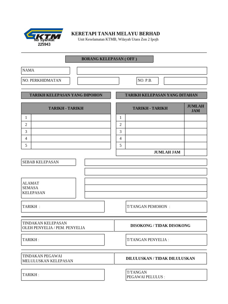 Borang Book Off | PDF