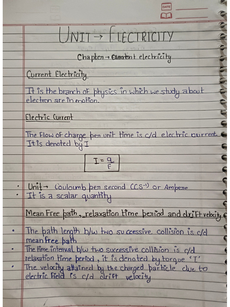 Part - A Current Electricity | PDF