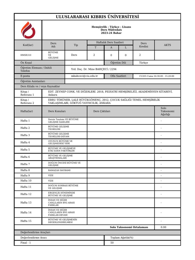 HMSR310 - GR01 (124905) - Syllabus (3) | PDF