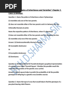 Principles of Inheritance & Variation - PYQ (2012-2024) | PDF | Dominance (Genetics) | Genotype